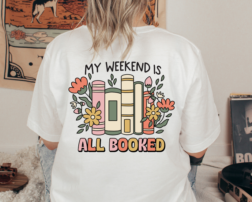 FREE My Weekend Is All Booked | Book Lover SVG – Caluya Design