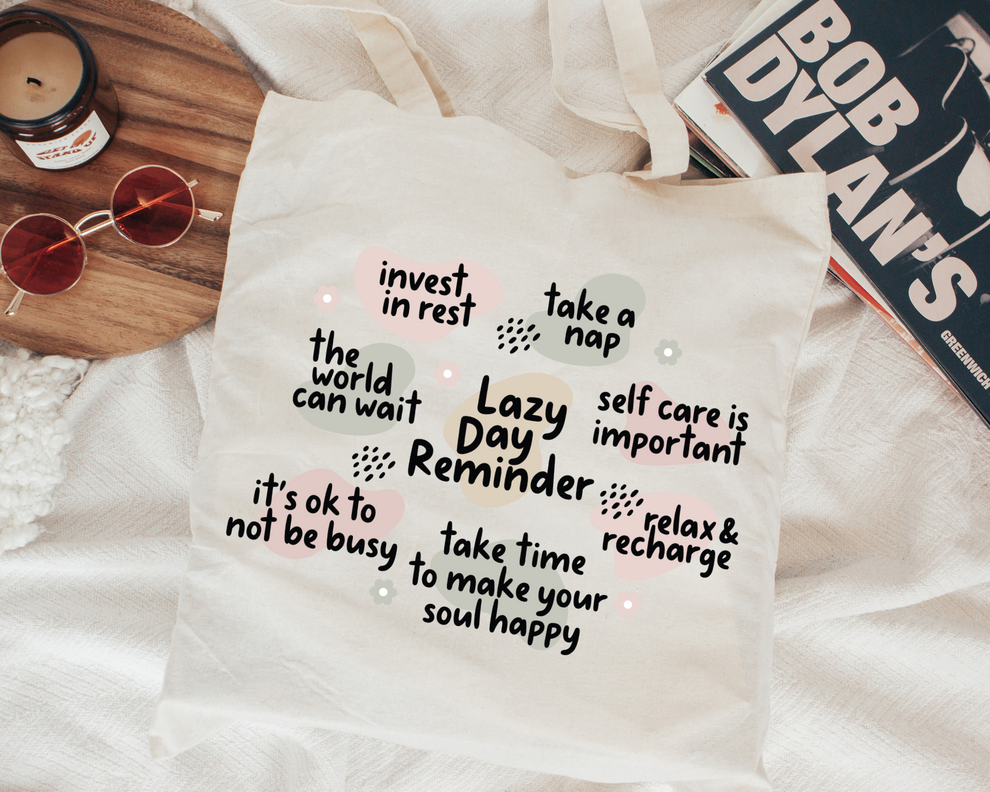 FREE Lazy Day Reminder SVG | Self Care Affirmation SVG – Caluya Design
