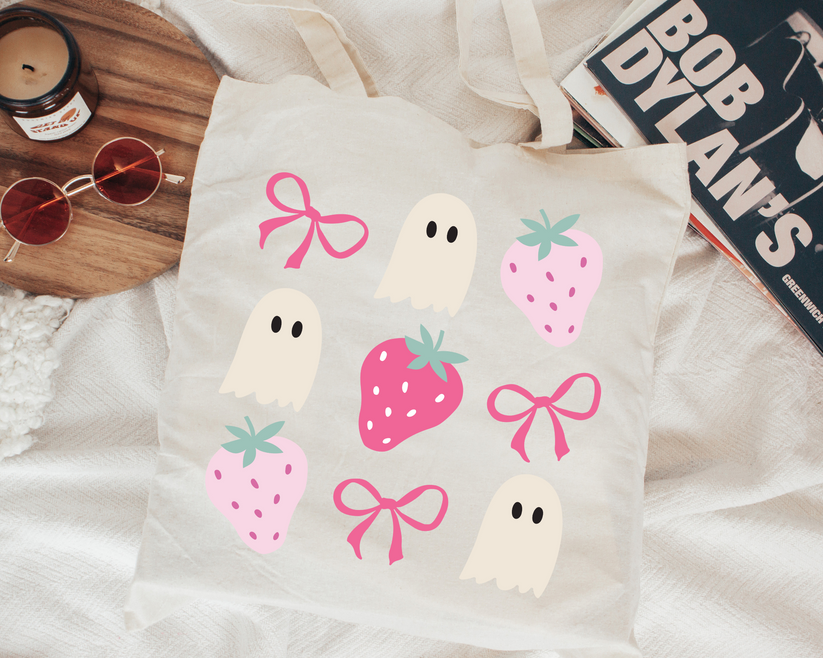 FREE Strawberry Ghost SVG | Girly Ghost SVG – Caluya Design