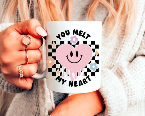 FREE You Melt My Heart SVG | Retro Valentines Day SVG – Caluya Design