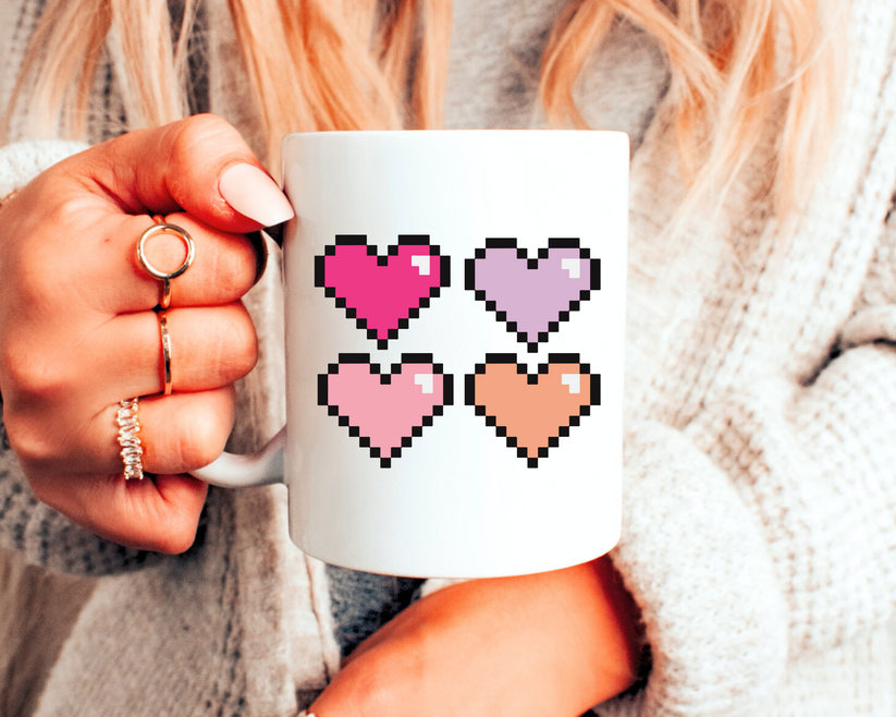FREE Pixelated Heart SVG | Valentine Heart SVG – Caluya Design