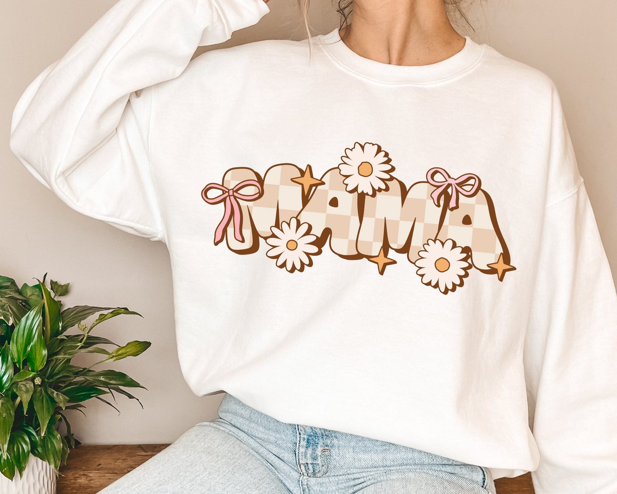 FREE Mama SVG | Retro Bow Mama SVG – Caluya Design