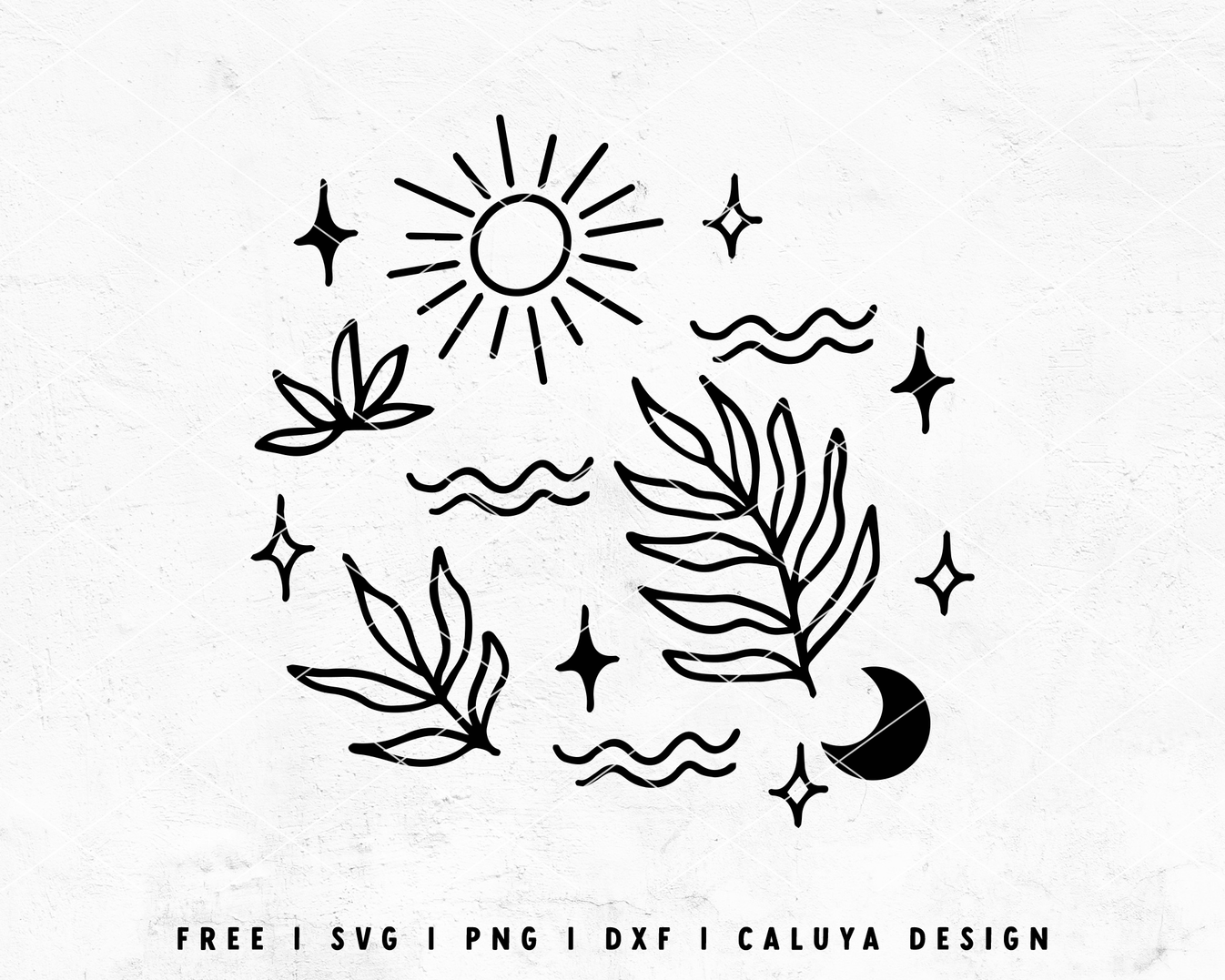 FREE Boho Botanical SVG | Hand Drawn Boho SVG Cut File for Cricut ...