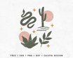 FREE Boho Desert SVG | Cactus SVG Cut File for Cricut, Cameo Silhouette ...