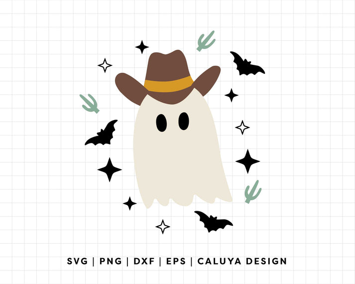 FREE Cowboy Ghost SVG | Western Halloween SVG – Caluya Design