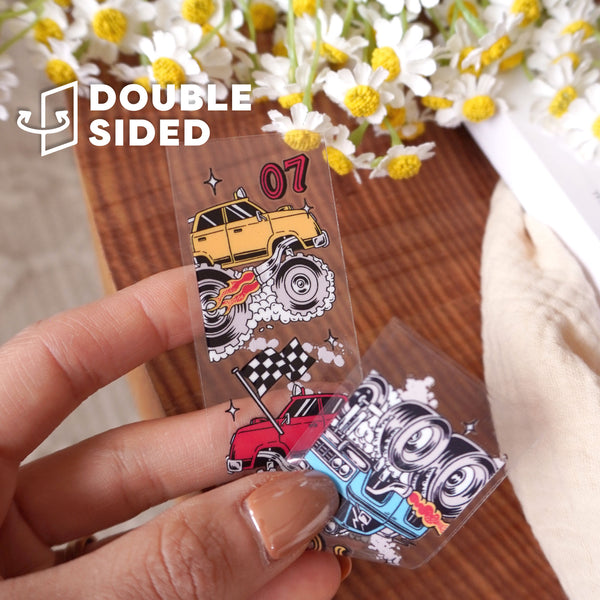 [ Double Sided ] Bookmark UV DTF Decal | Monster Truck – Caluya Design