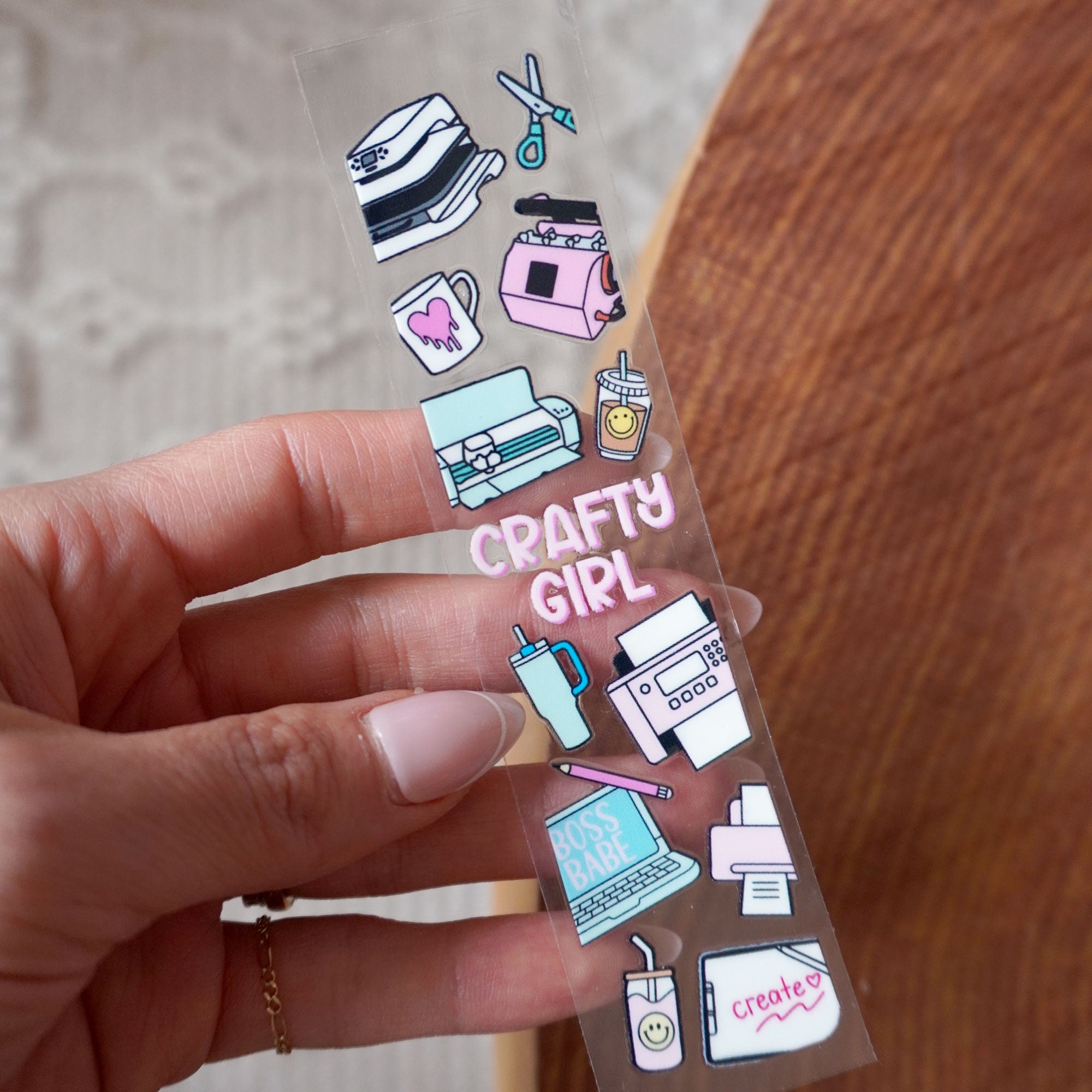 [ Double Sided ] Bookmark UV DTF Decal | Crafty Book – Caluya Design