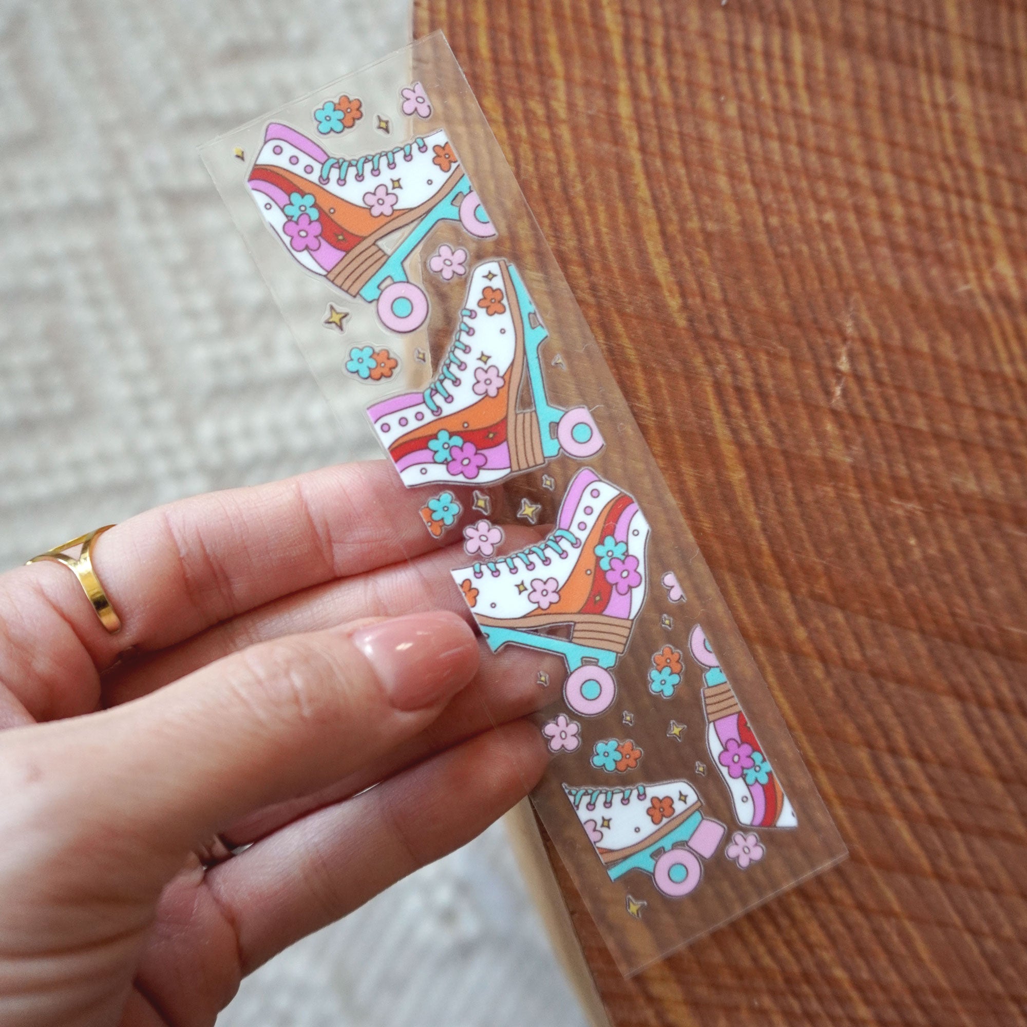 [ Double Sided ] Bookmark UV DTF Decal | Groovy Roller Skate – Caluya ...