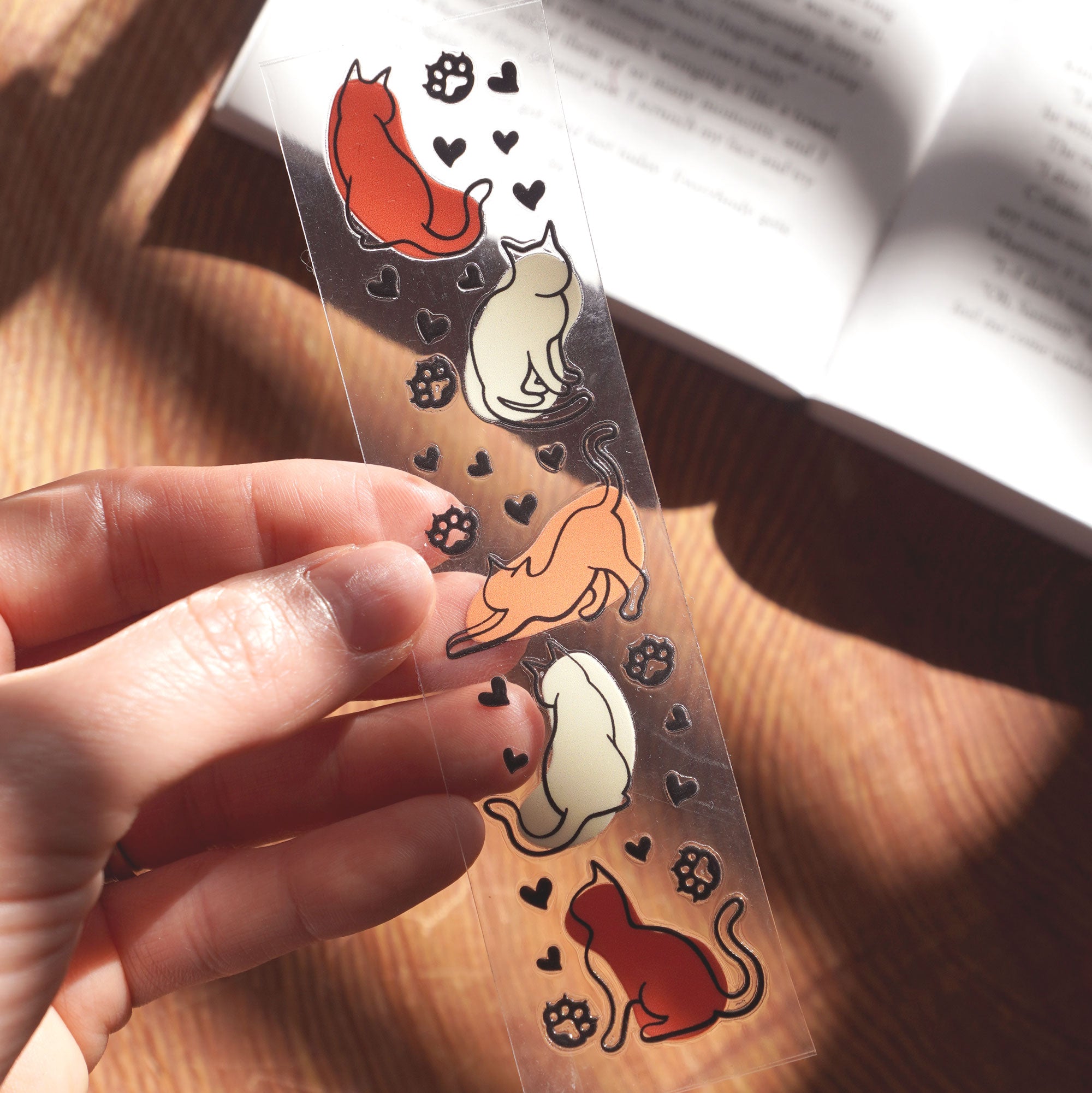 [ Double Sided ] Bookmark UV DTF Decal | Boho Cat – Caluya Design