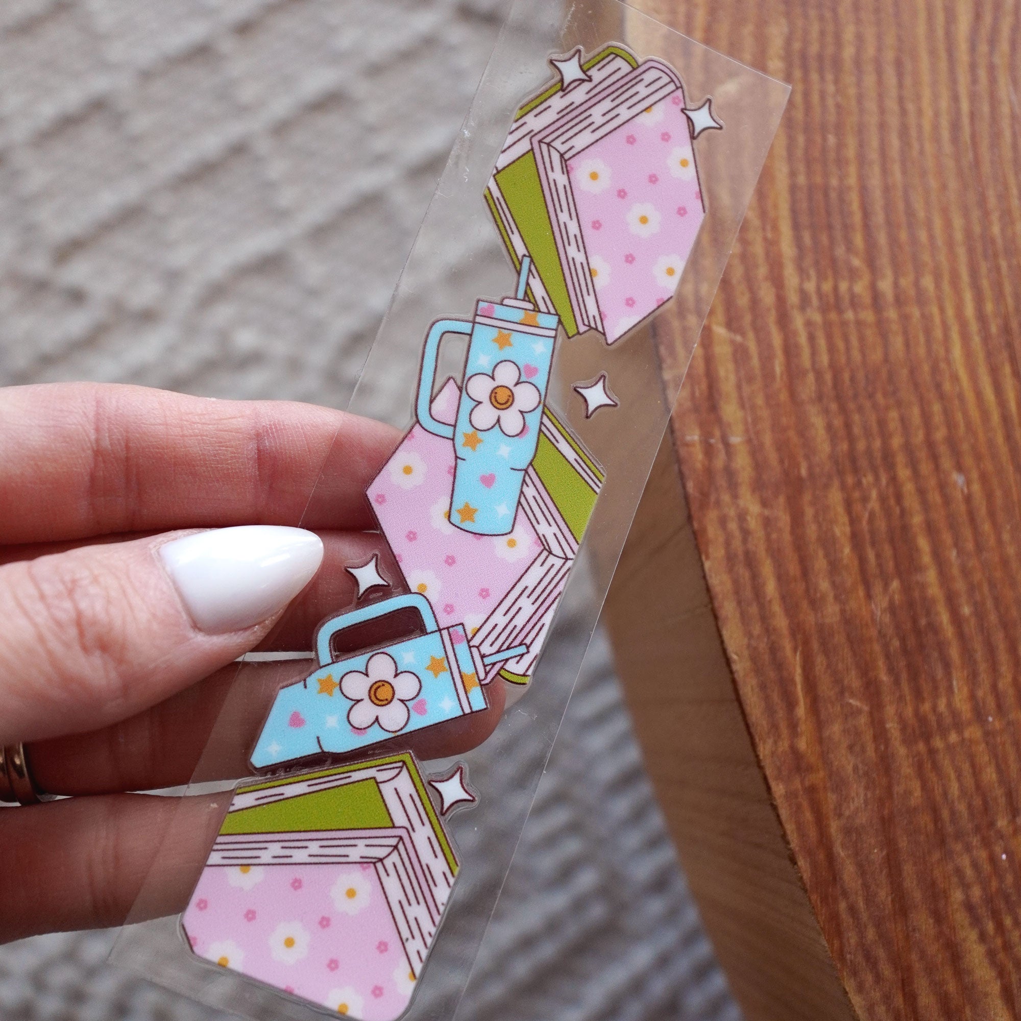 [ Double Sided ] Bookmark UV DTF Decal | Stanley Book Girl – Caluya Design