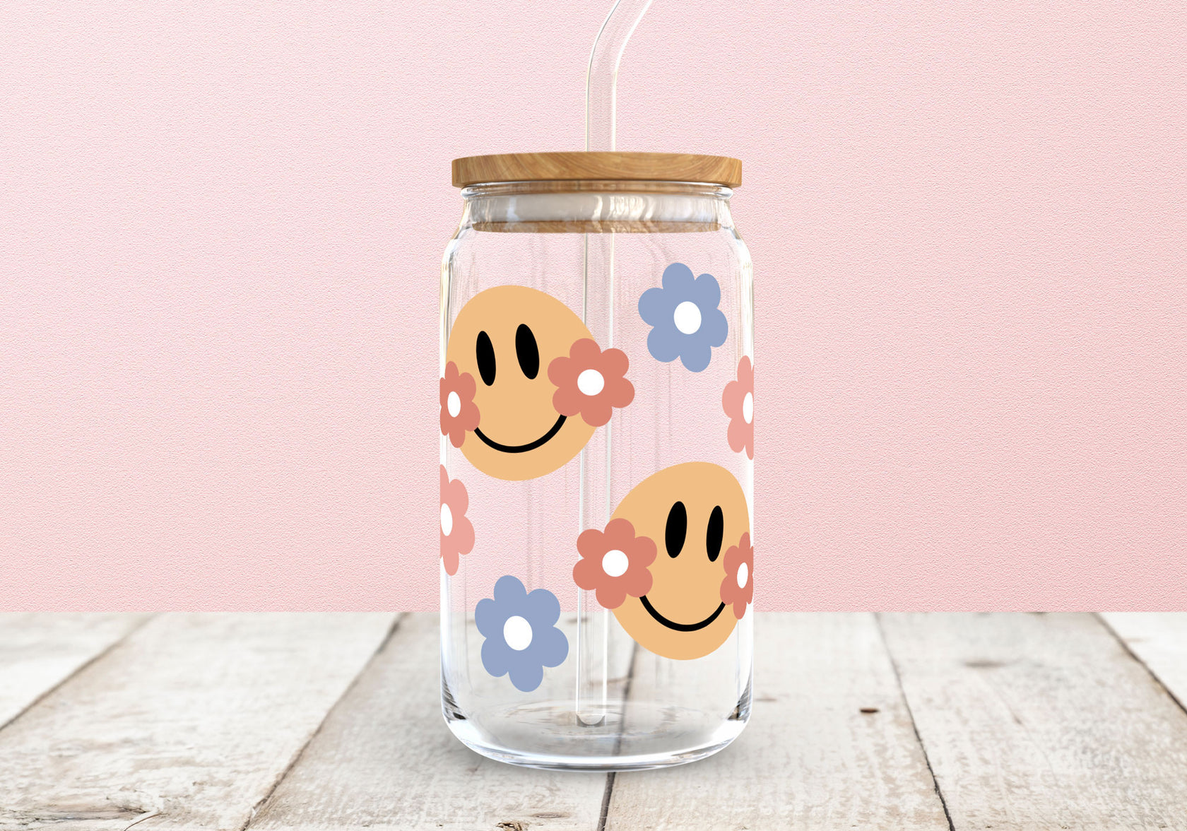 FREE Happy Flower Face SVG | Retro Cute Smiley SVG Cut File for Cricut ...