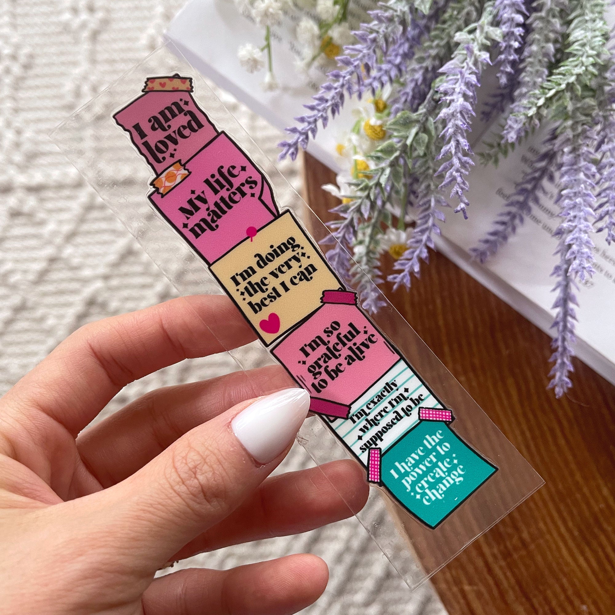 [ Double Sided ] Bookmark UV DTF Decal | Notepad Affirmation – Caluya ...