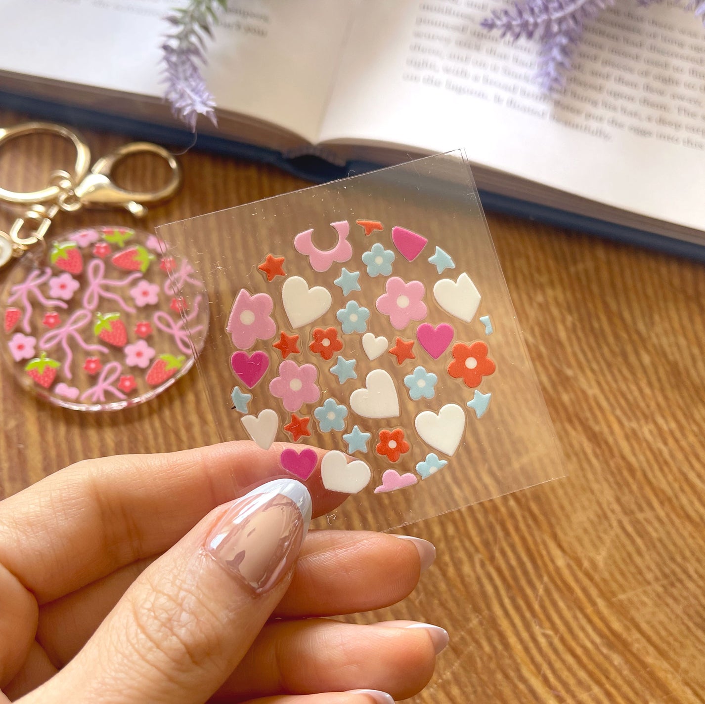 [ Double Sided ] Circle UV DTF Decal | Spring Heart – Caluya Design