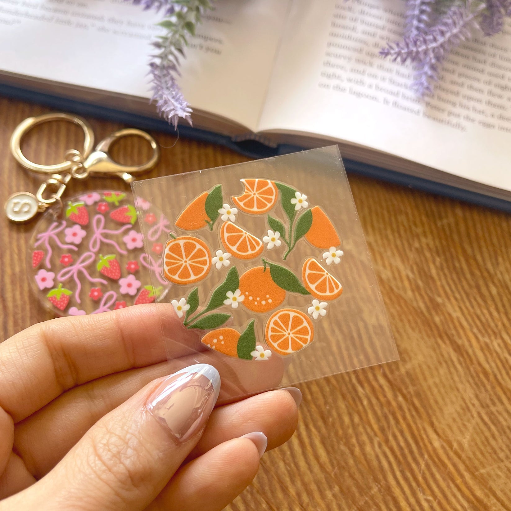 [ Double Sided ] Circle UV DTF Decal | Summer Orange – Caluya Design