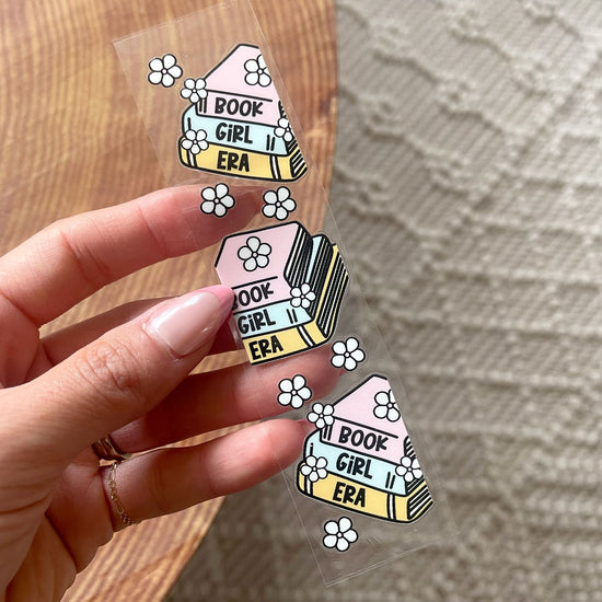 [ Double Sided ] Bookmark UV DTF Decal | Book Girl Era – Caluya Design