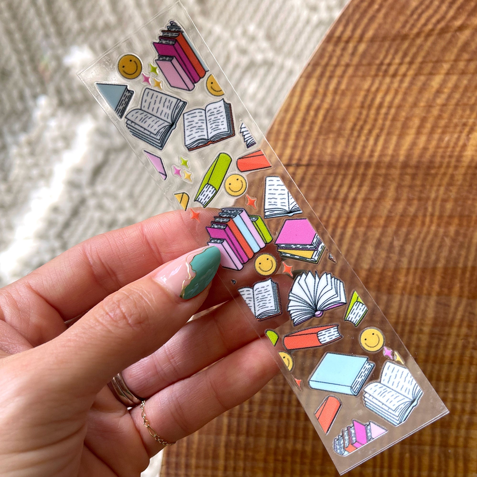 [ Double Sided ] Bookmark UV DTF Decal | Happy Reading – Caluya Design