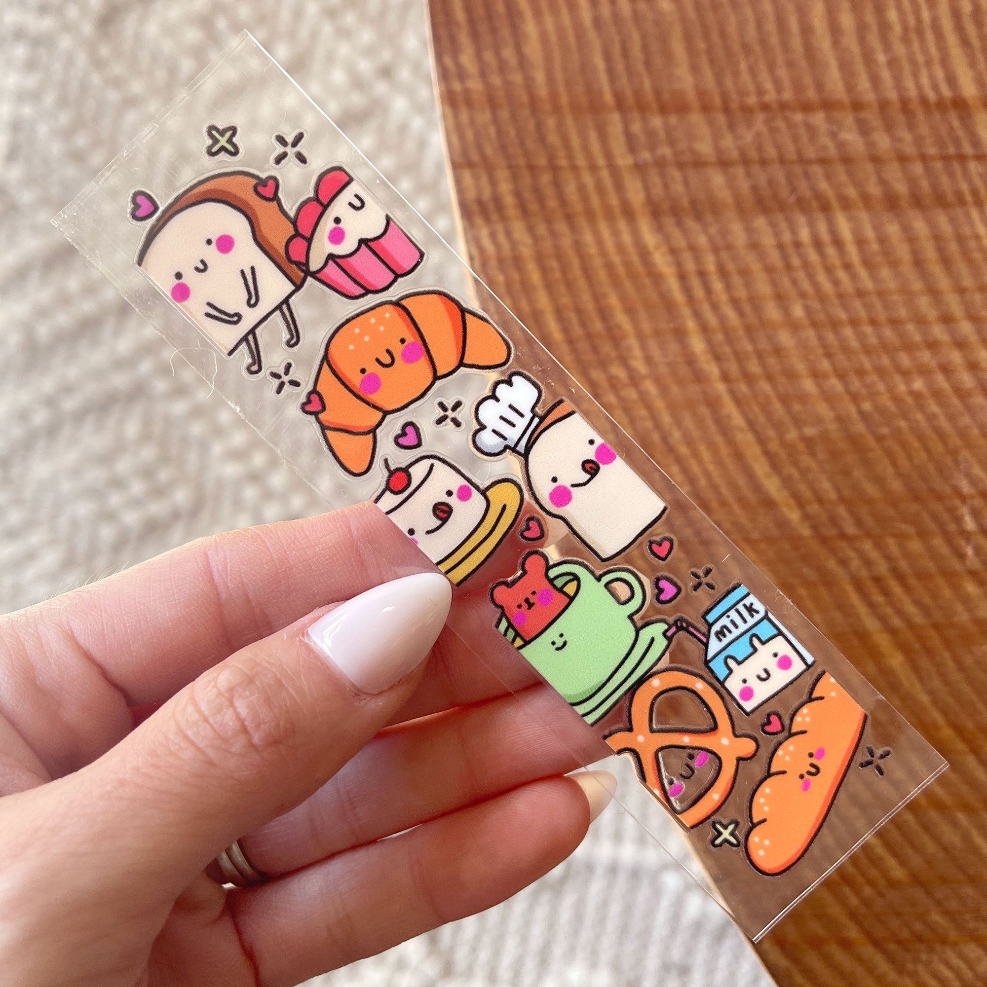 [ Double Sided ] Bookmark UV DTF Decal | Kawaii Cafe – Caluya Design