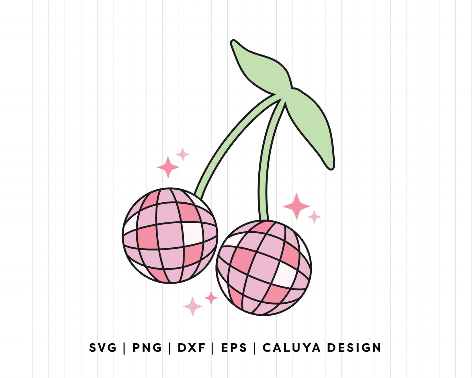 FREE Cherry SVG | Disco Ball SVG – Caluya Design