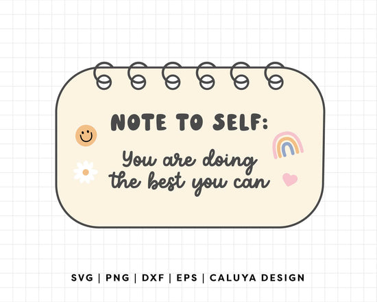 FREE Note To Self SVG | Note Pad SVG – Caluya Design