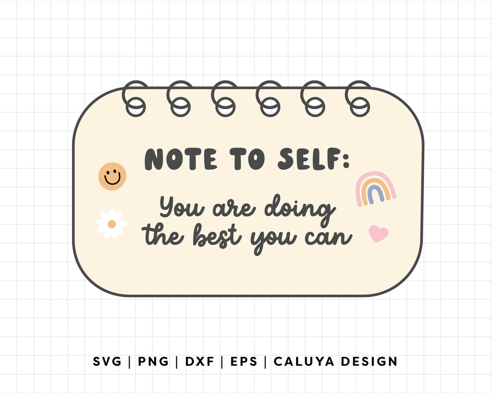 FREE Note To Self SVG | Note Pad SVG – Caluya Design