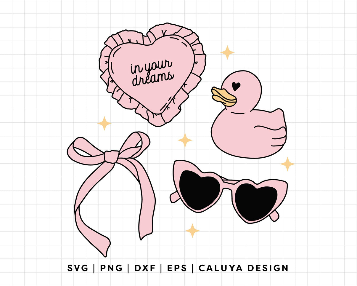 FREE Girly Things SVG | Heart Pillow SVG – Caluya Design