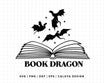 FREE Book Dragon SVG | Fantasy Book SVG – Caluya Design