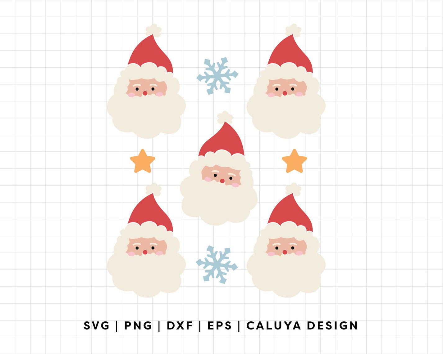 FREE Cute Santa Set SVG | Santa Claus SVG – Caluya Design