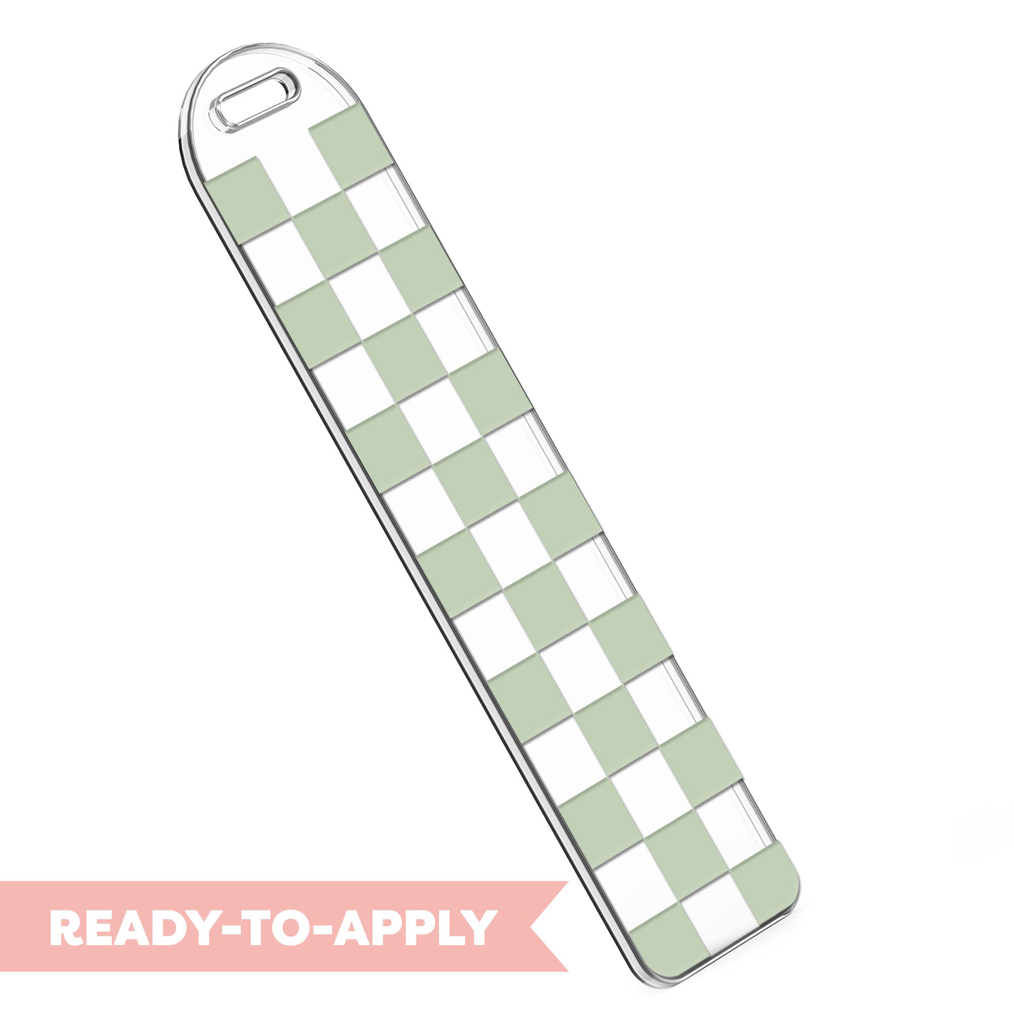 [ Double Sided ] Bookmark UV DTF Decal | Checkered Matcha – Caluya Design