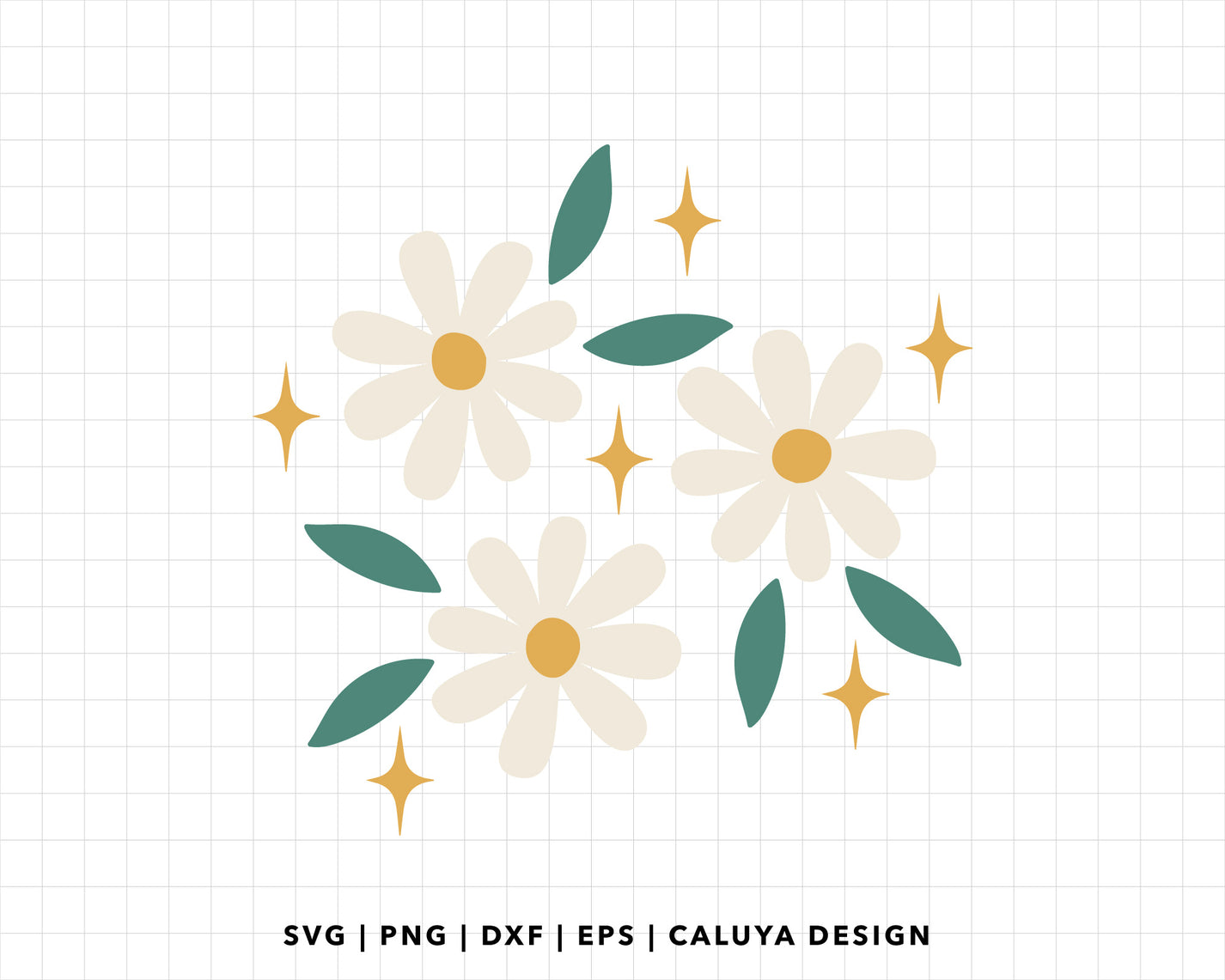 FREE Daisy Set SVG | Daisy Flower SVG Cut File for Cricut, Cameo ...