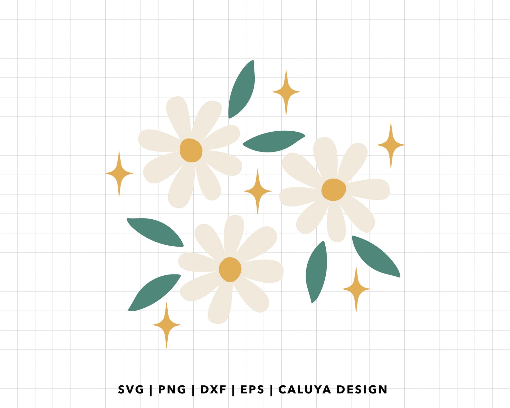 FREE Daisy Set SVG | Daisy Flower SVG Cut File for Cricut, Cameo ...