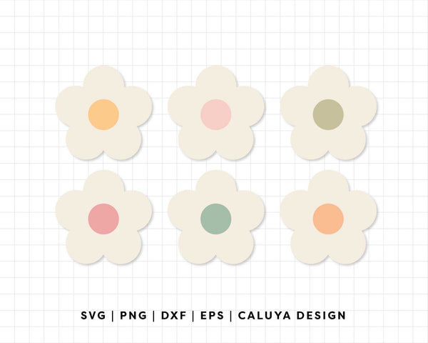 FREE Spring Daisy Flower SVG | Retro Daisy SVG – Caluya Design