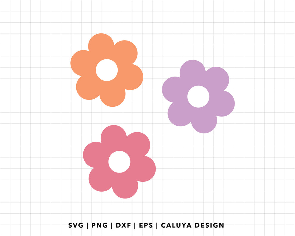 FREE Simple Flower SVG | Cute Daisy SVG – Caluya Design