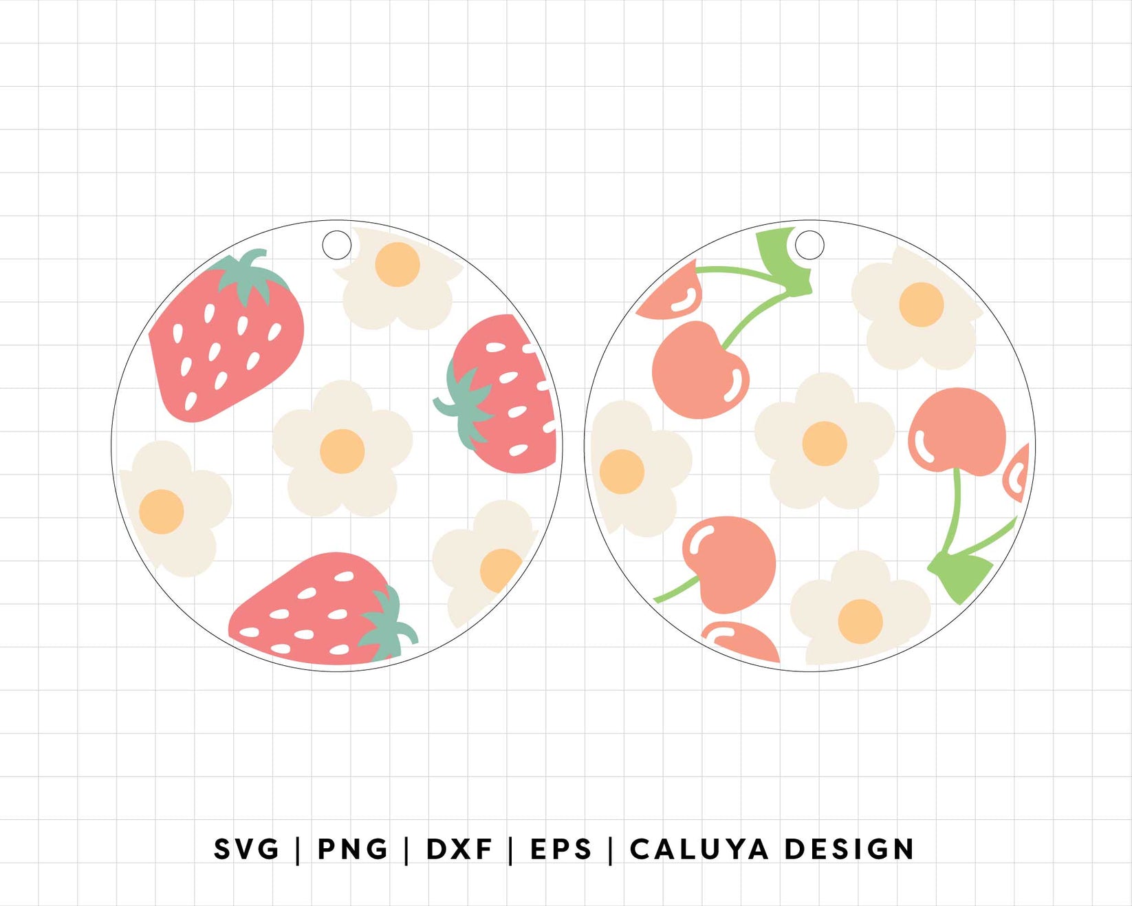 FREE Circle SVG | Strawberry & Cherry SVG For Circle Acrylic – Caluya ...