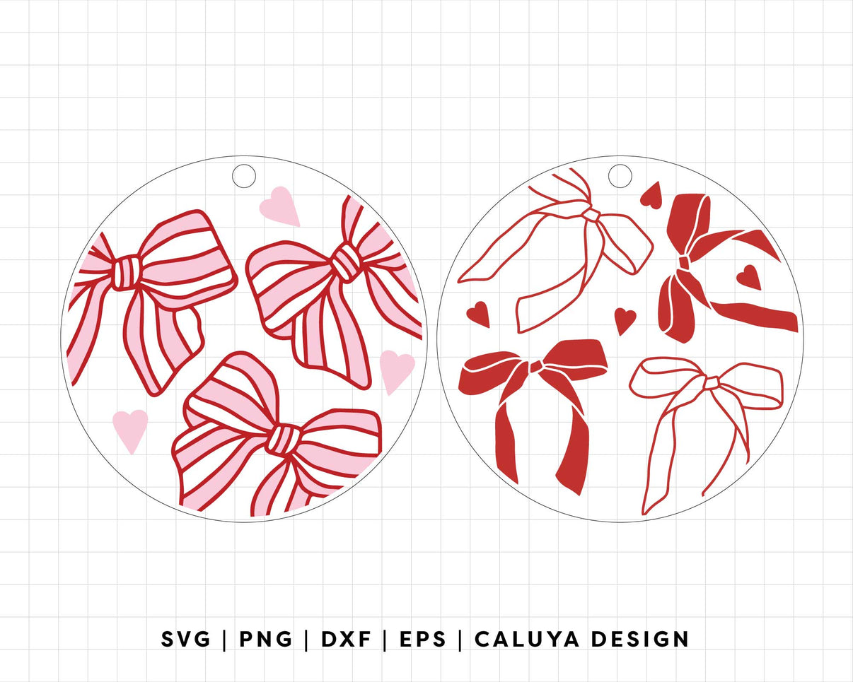 FREE Circle SVG | Coquette Bow SVG for Circle Acrylic – Caluya Design