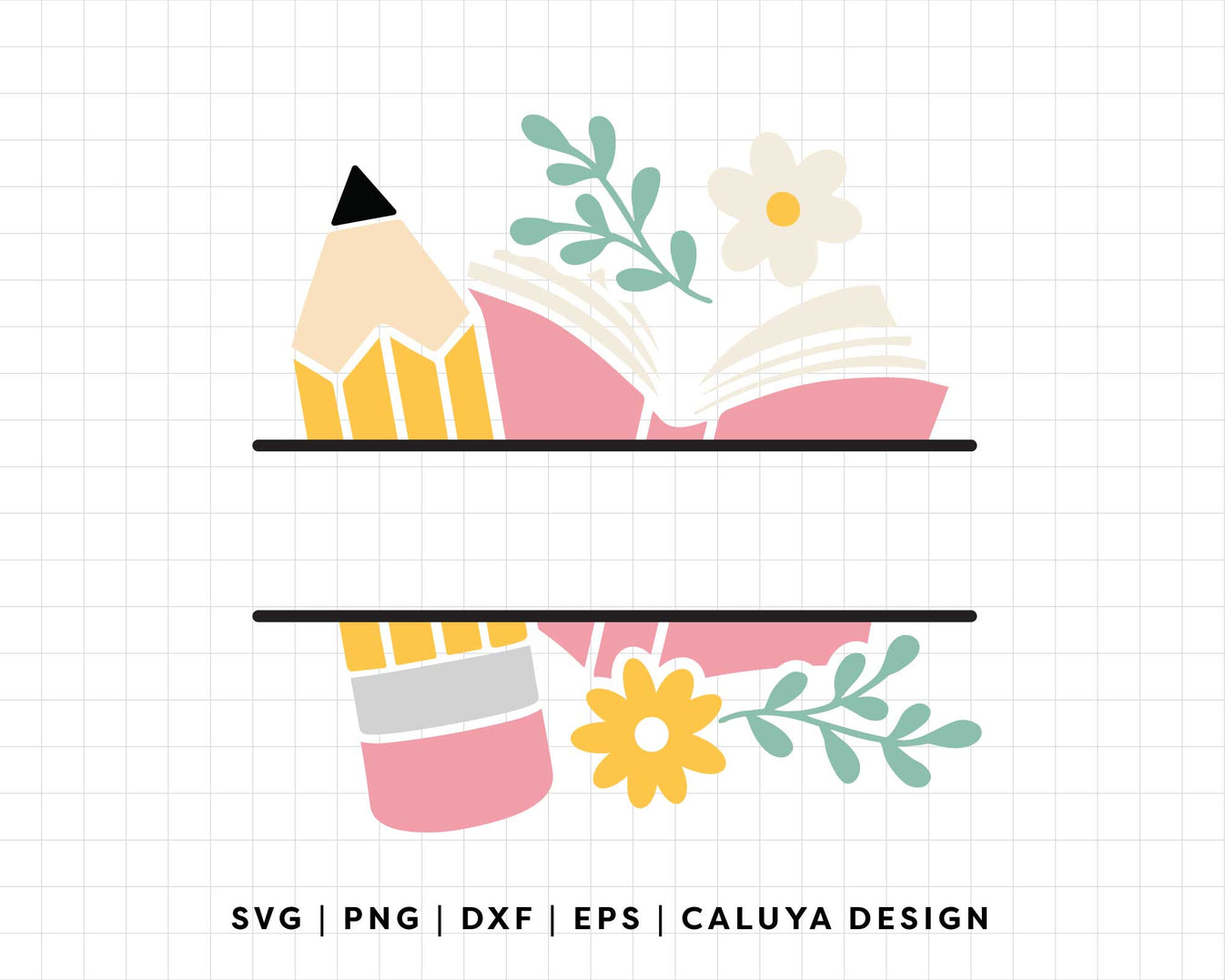 FREE Teacher Monogram SVG | Teacher Appreciation SVG – Caluya Design