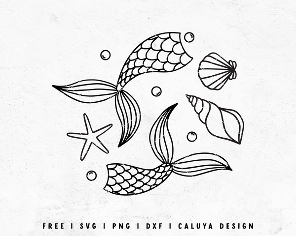 FREE Mermaid SVG | Seashell SVG | Mermaid Tail SVG Cut File for Cricut ...