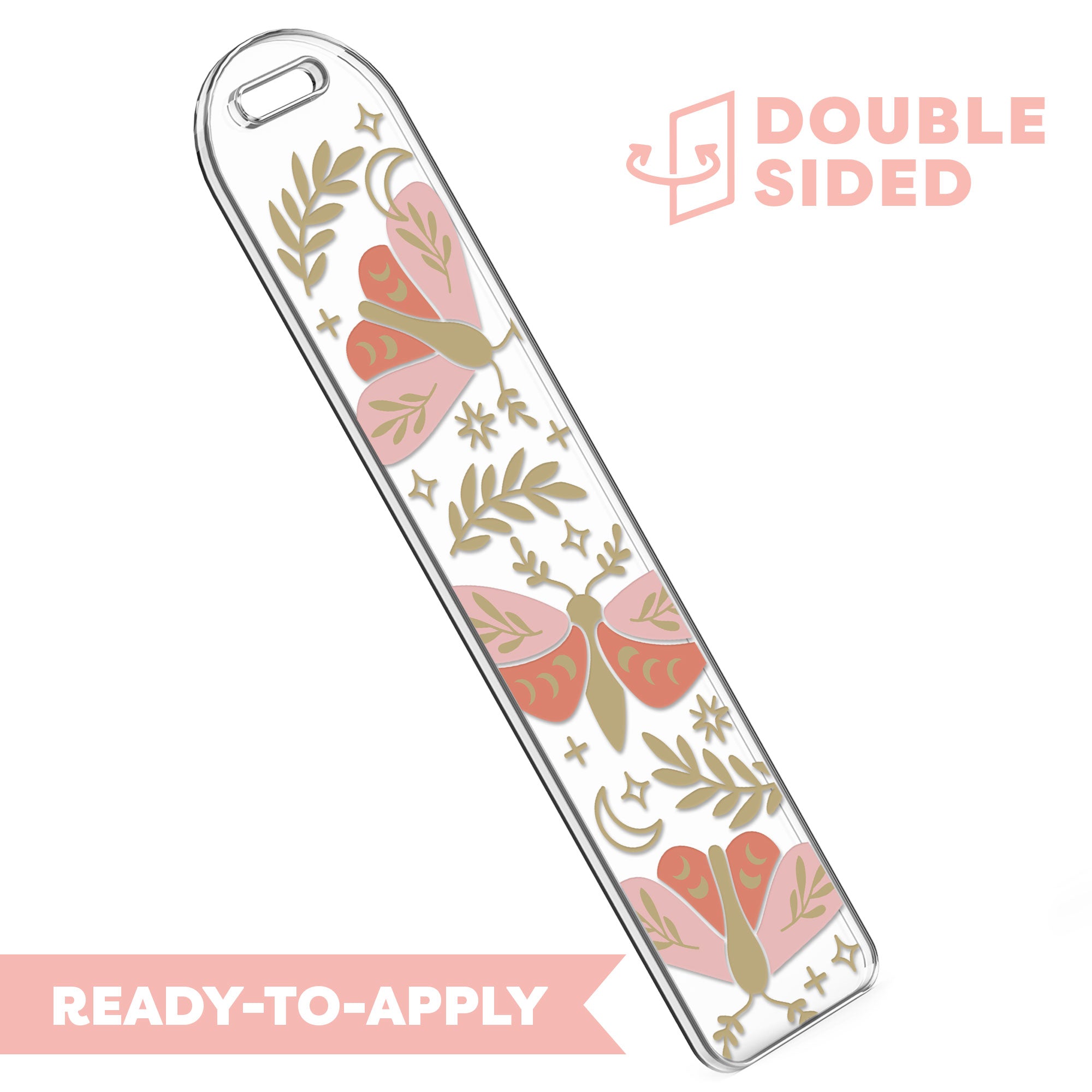 [ Double Sided ] Bookmark UV DTF Decal | Mystic Moth – Caluya Design
