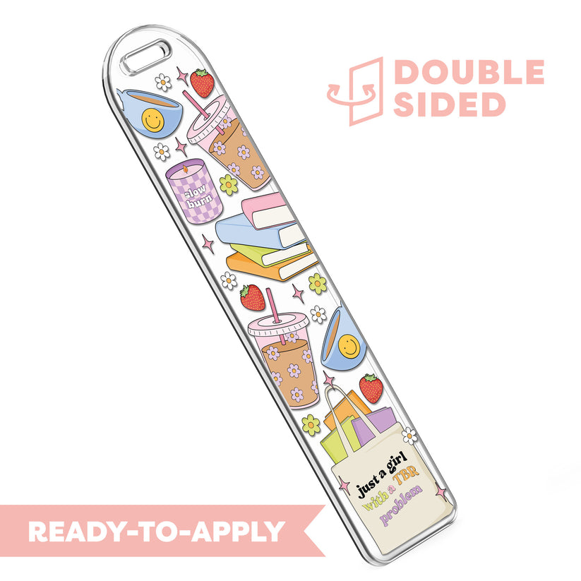[ Double Sided ] Bookmark UV DTF Decal | TBR Problem – Caluya Design