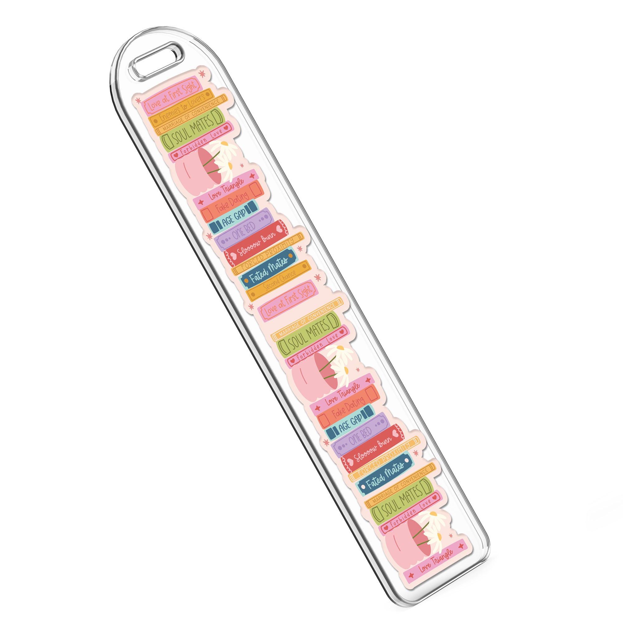 [ Double Sided ] Bookmark UV DTF Decal | Cute Book Genres – Caluya Design