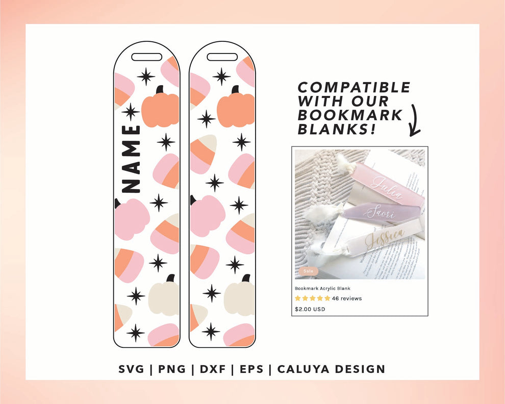 Bookmark Template SVG | Pumpkin SVG | Candy Corn SVG – Caluya Design