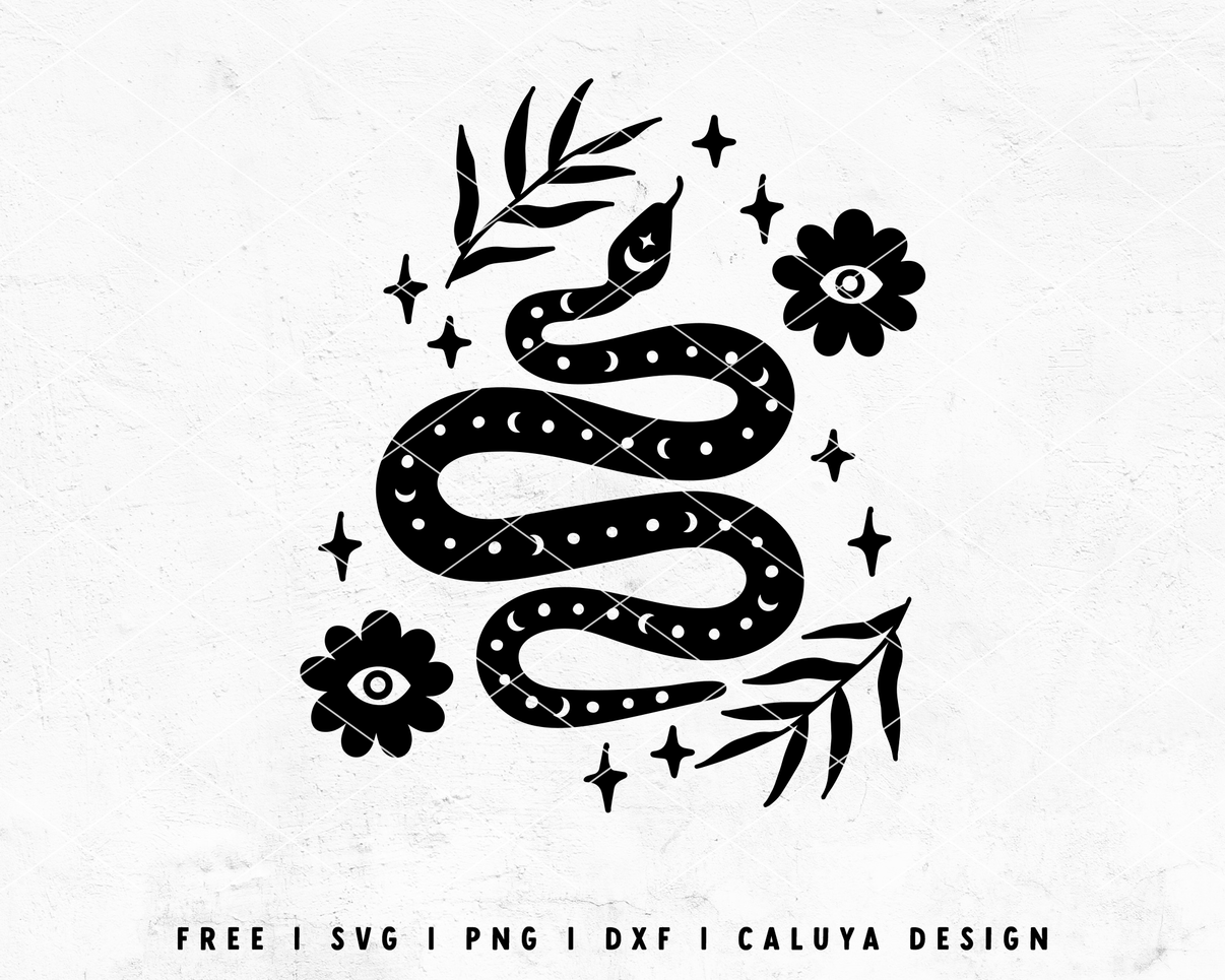 FREE Mystic Snake SVG | Mystic Witchy Design SVG Cut File for Cricut ...