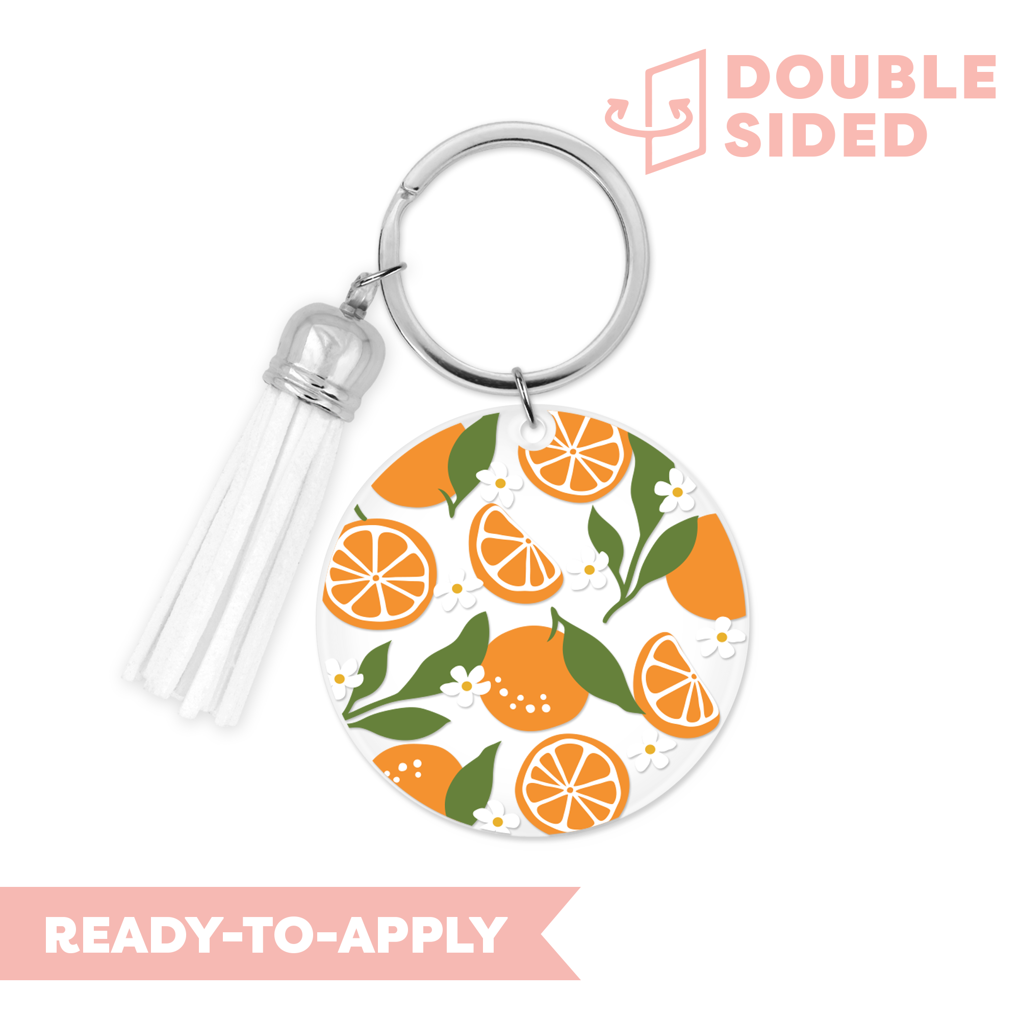 [ Double Sided ] Circle UV DTF Decal | Summer Orange – Caluya Design