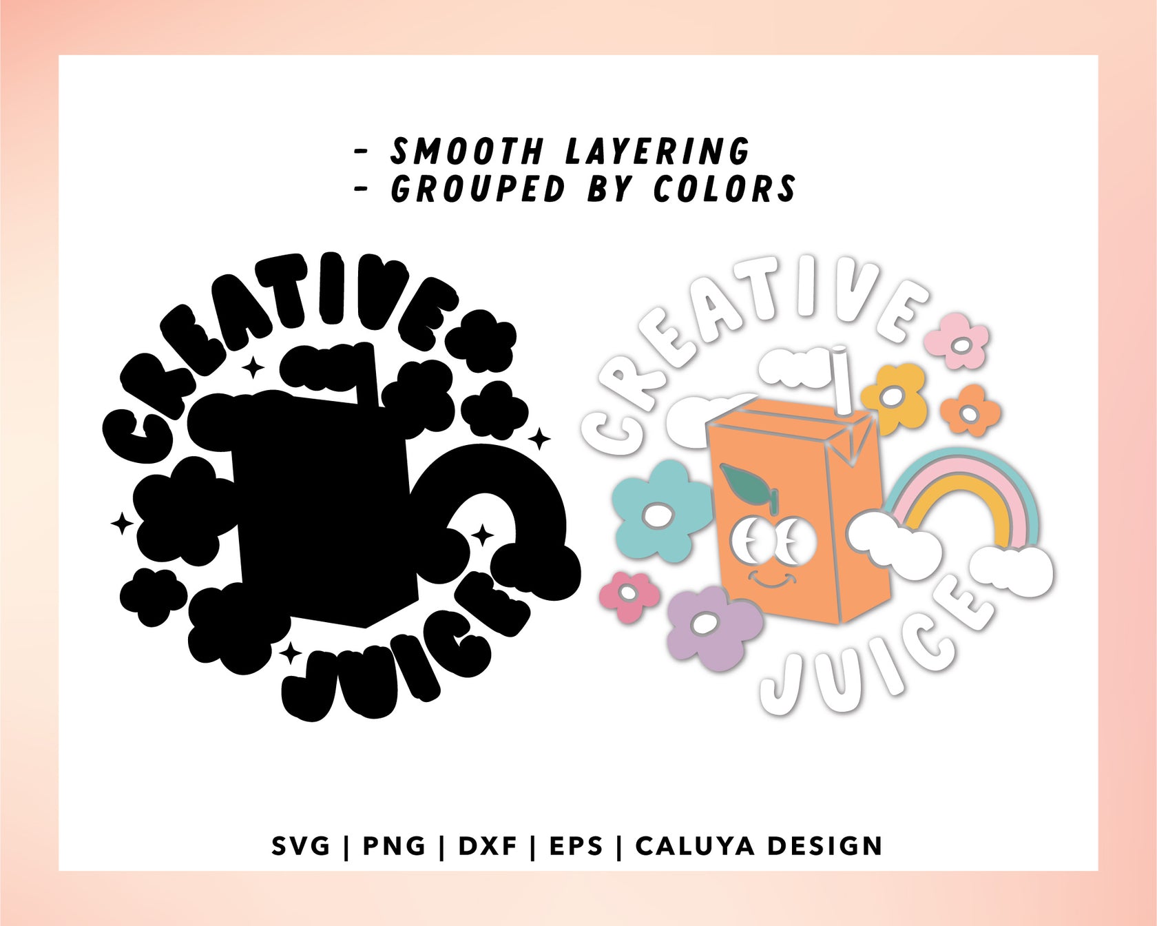 Creative Juice SVG | Retro Flower SVG – Caluya Design