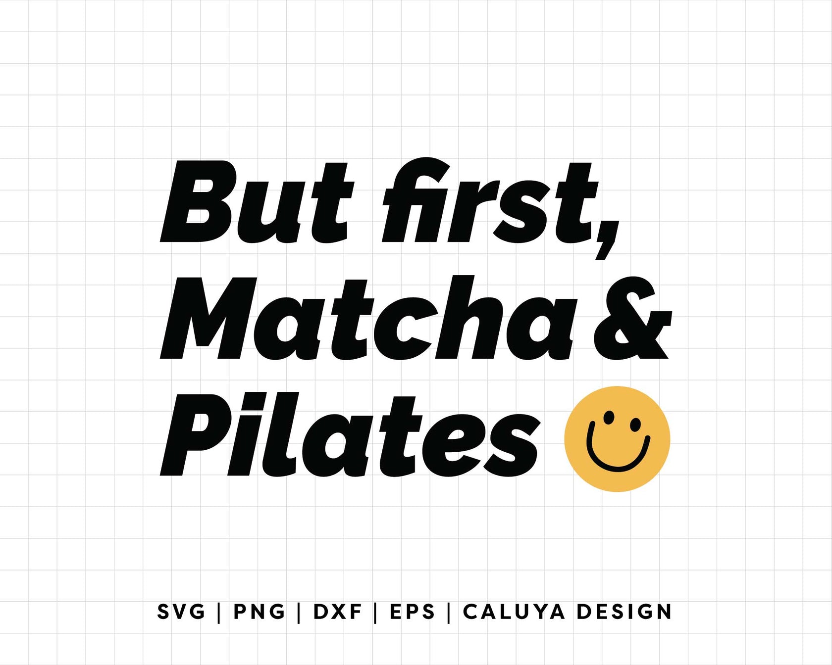 FREE Matcha & Pilates SVG | Fitness SVG For Cricut DIY Craft – Caluya ...