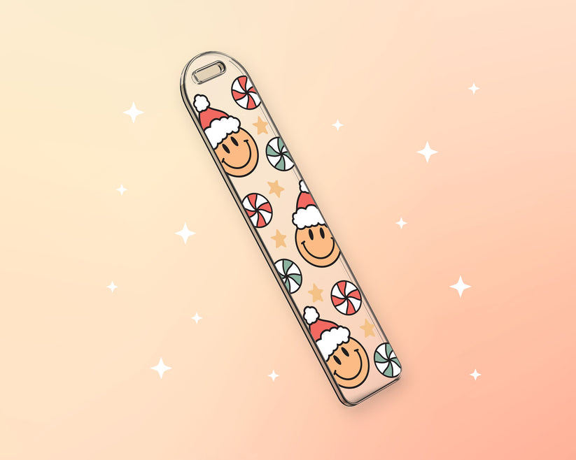 Bookmark Template SVG | Smiley Santa With Backing SVG – Caluya Design