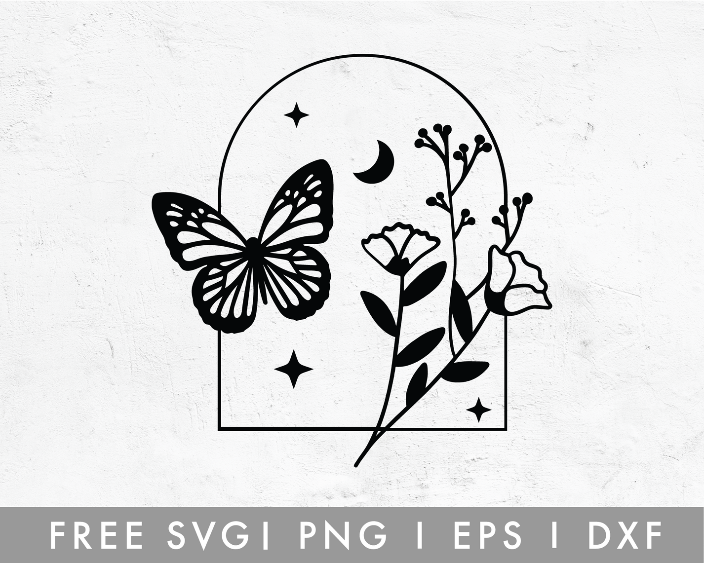 Free Aesthetic Butterfly Window SVG Cut File for Cricut, Cameo ...