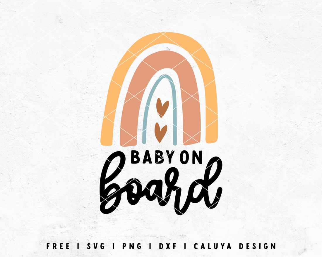 FREE Baby On Board SVG | New Baby SVG Cut File for Cricut, Cameo ...