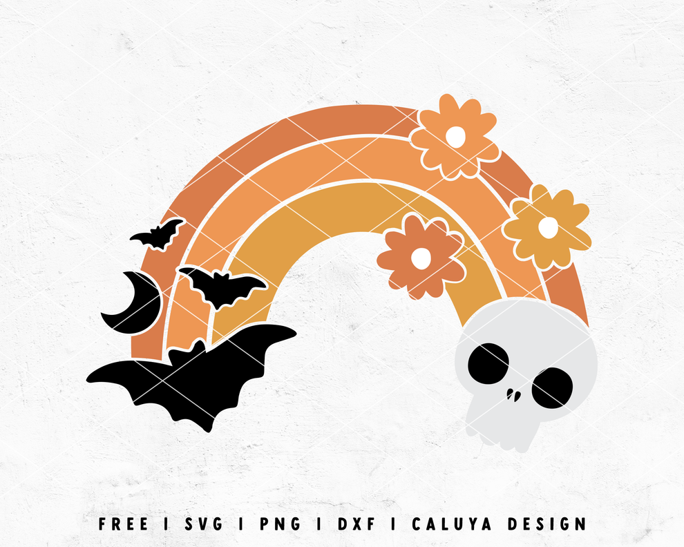 FREE Boho Halloween SVG | Halloween Rainbow SVG Cut File for Cricut ...