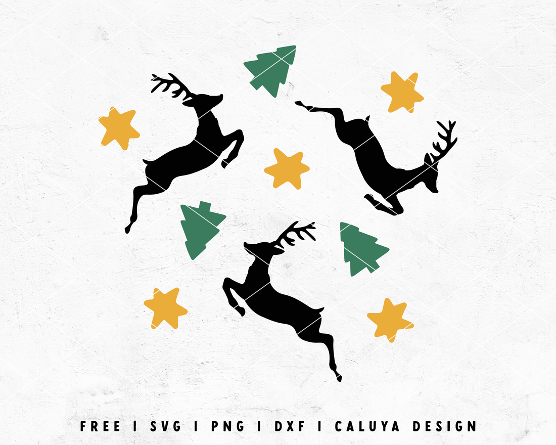 FREE Reindeer SVG | Classic Christmas SVG Cut File for Cricut, Cameo ...