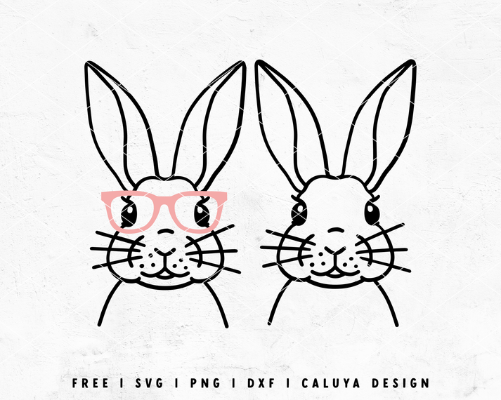 FREE Easter SVG | Cute Bunny SVG Cut File for Cricut, Cameo Silhouette ...